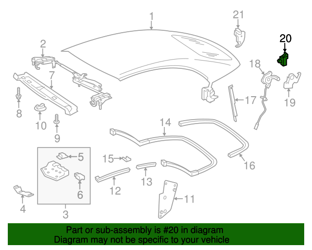 2011-2017 Mercedes-Benz Convertible Top Switch 207-820-79-10 ...