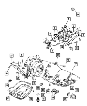 2001-2009 Dodge Oil Pan Gasket 02464324AD | OEM Parts Online
