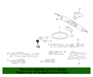 Genuine OEM Ford Part - License Mount Bumper (See note below) -W714996 ...