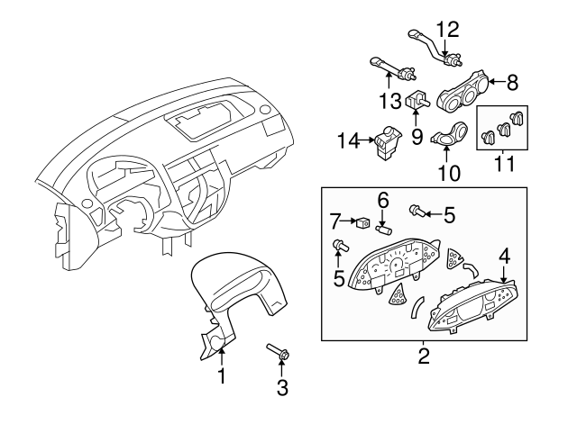 2005-2007 Ford Focus Instrument Cluster 4S4Z-10849-BA | QuirkParts