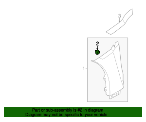 909130088 - Lower Molding Clip 2003-2024 Subaru | Subaru Factory Parts ...