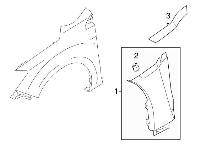 2003-2021 Subaru Wheel Opening Molding Clip 909130088 | TascaParts.com