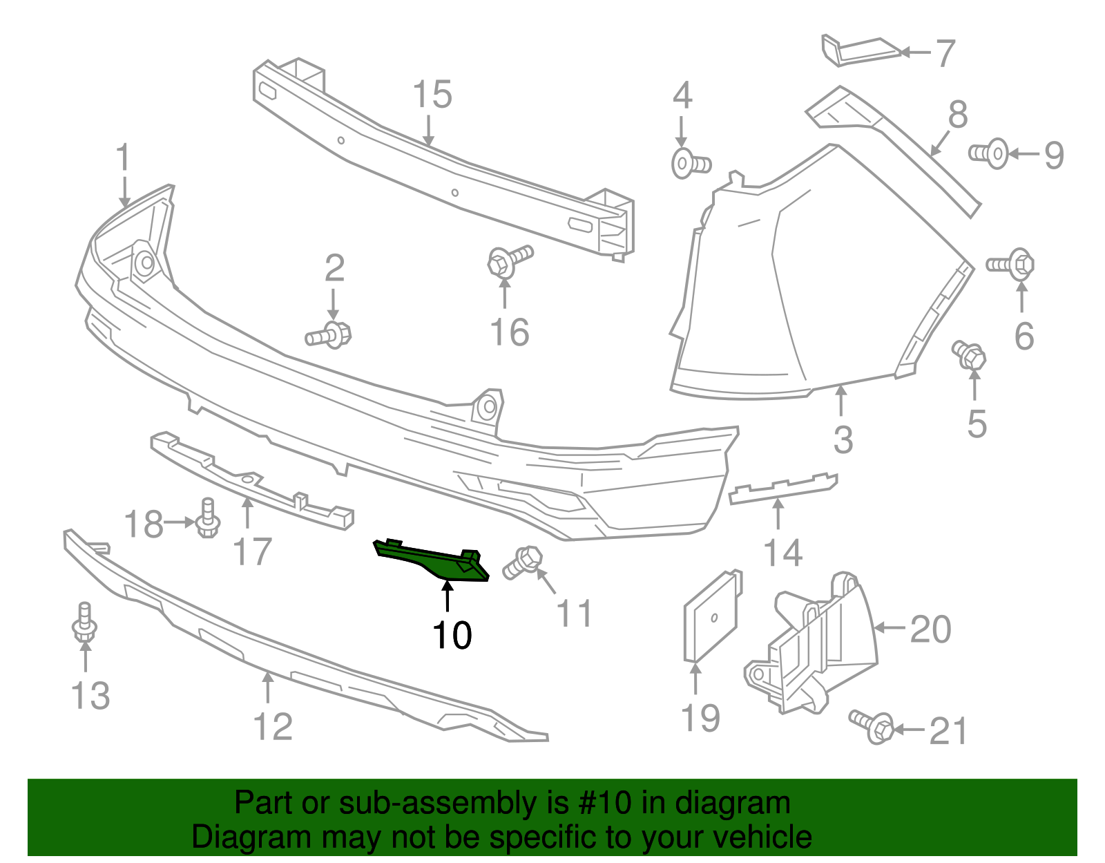 2017-2019 Honda CR-V Reflector 34500-TLA-A01 | Genuine Honda Parts