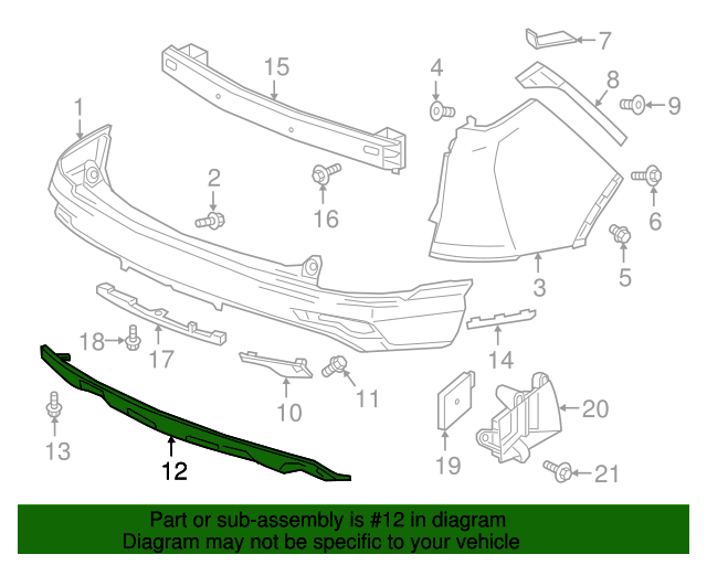 71510-TME-T01 - Garnish Rear Bumper Skid - 2019 Honda CR-V | Honda Car ...
