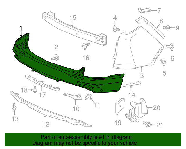 71501-TLA-A00 - Bumper Cover 2017-2019 Honda CR-V | Honda Parts Online