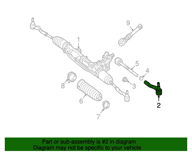 204-330-10-03 - Steering Tie Rod End 2008-2021 Mercedes-Benz ...
