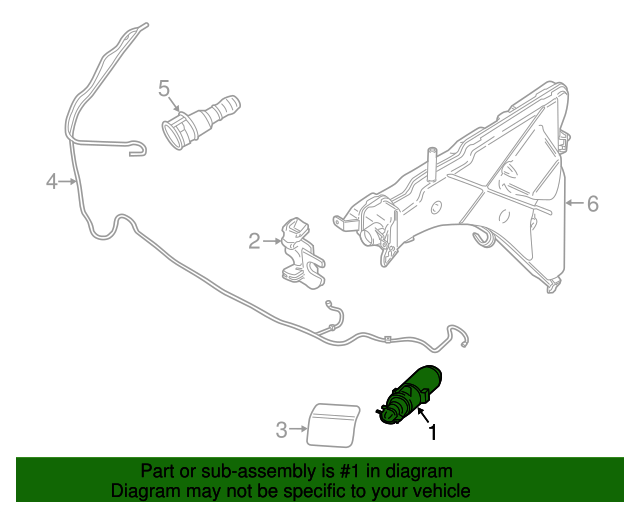 61677292658 - 2014-2019 BMW Washer Nozzle (61-67-7-292-658) | BMW of ...