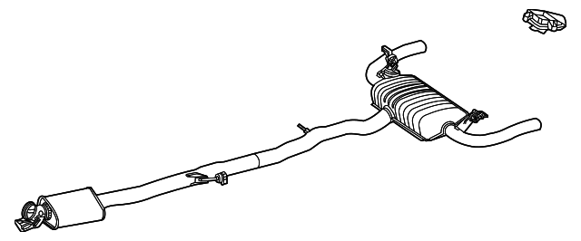 247-490-83-03 - Muffler & Pipe 2021-2023 Mercedes-Benz GLA 45 AMG ...