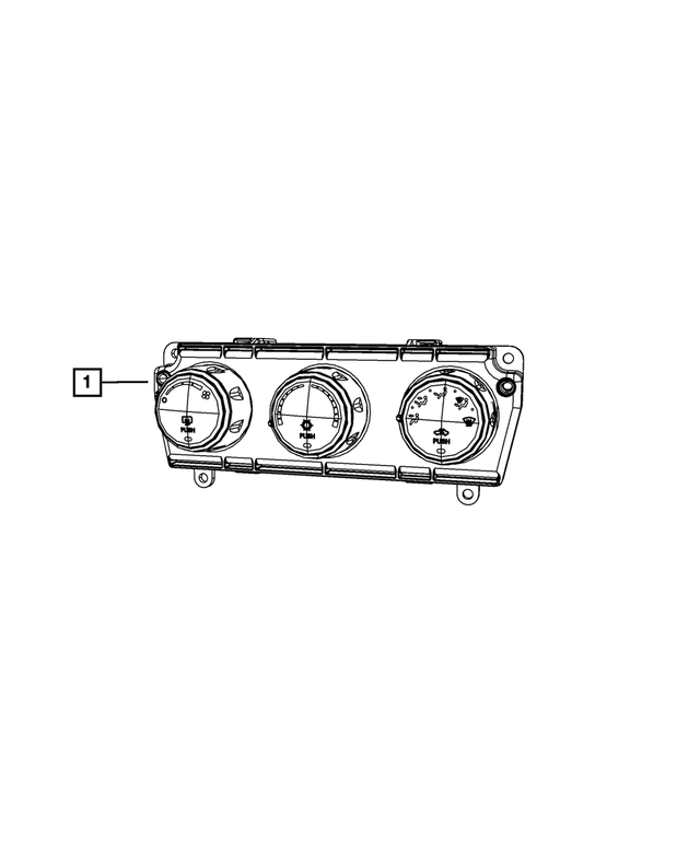 MOPAR A C AND HEATER CONTROL - 55111935AB - 55111935AB | Mopar Online Parts