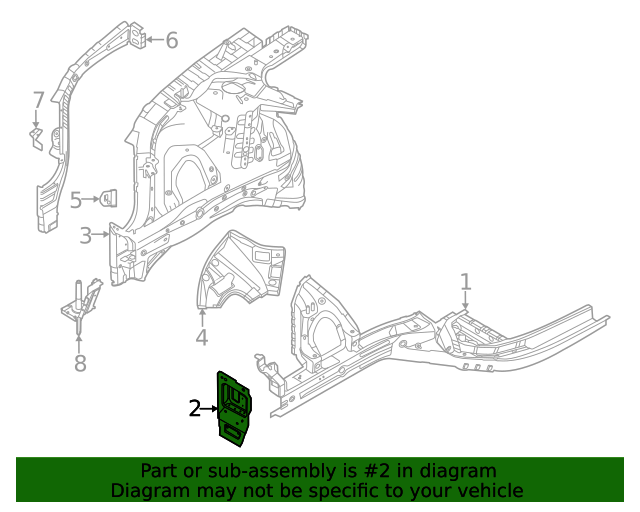 64585-R5000 - Rail Assembly Bracket 2021-2024 Kia Sorento | Kia.Parts Store