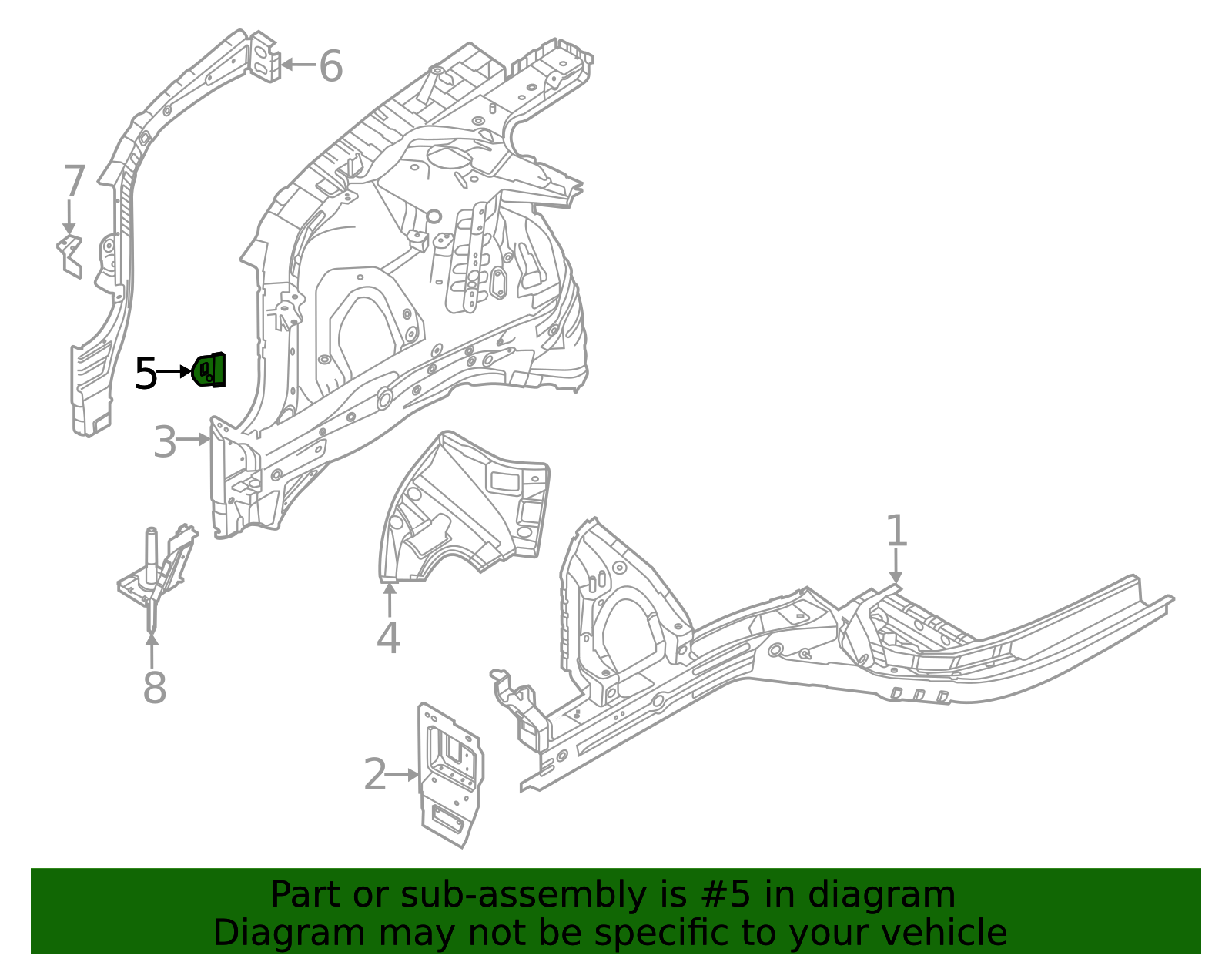 645G3-P2000 - Fender Apron Bracket 2021-2025 Kia Sorento | Kia.Parts