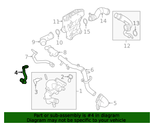 2018-2021 Land Rover Engine Coolant Bypass Hose LR093484 | JaguarParts.com