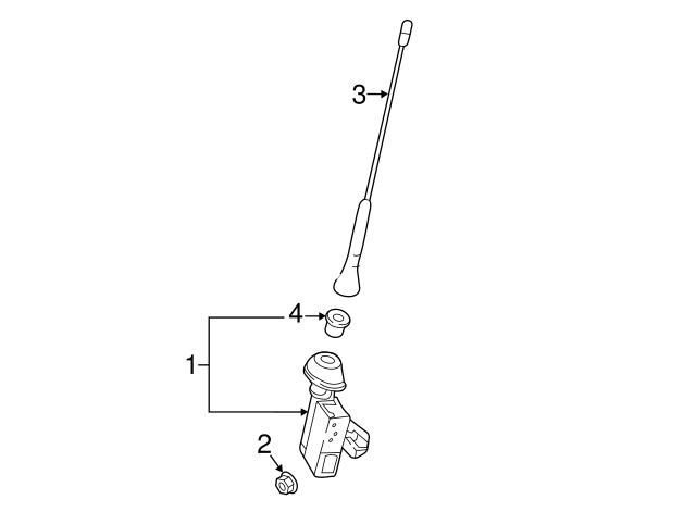 2016-2023 Mazda MX-5 Miata Antenna Mast NA1P-66-A30B | AutoNationParts.com