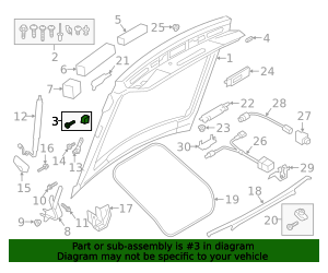 2018-2024 Audi Lift Gate Bumper 8W8-827-249 | OEM Parts Online