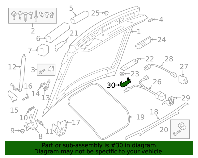 2011-2023 Audi Rear Camera Bracket 7P6-937-545 | Audi USA Parts