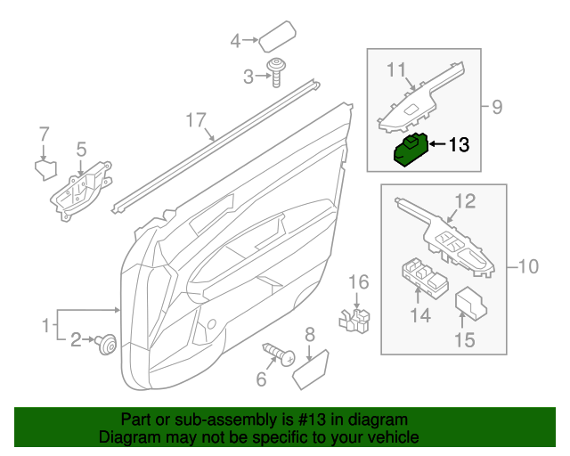 2016-2020 Kia Optima Window Switch - Passenger Side (RH) 93576-D4120 ...