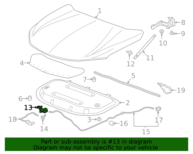 84978403 - Hood Primary and Secondary Latch 2019-2024 Chevrolet Blazer ...