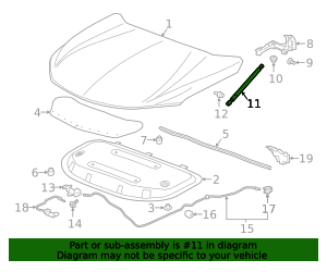 85612545 - Hood Strut AutoNationParts.com