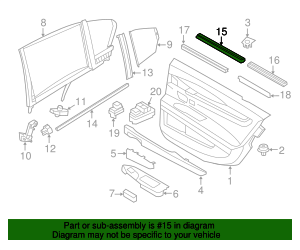 2009-2015 BMW Front Weather-Strip 51-35-7-206-452 | BMW Mini Parts ...