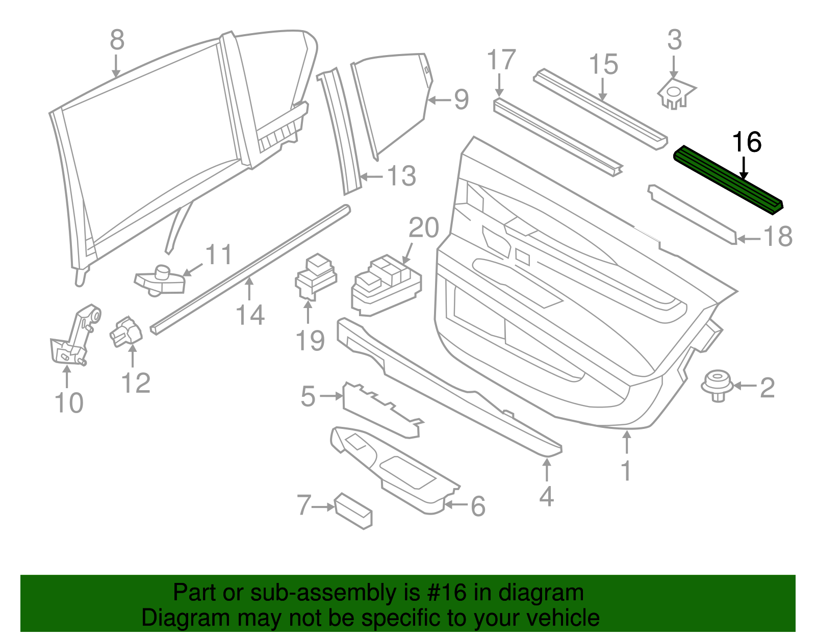 51-35-7-178-027 - Rear Weather-Strip - 2009-2015 BMW | BMW Parts Exchange