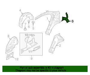 41-21-7-240-548 - Wheelhouse Brace - 2011-2016 BMW | BMW Parts Exchange