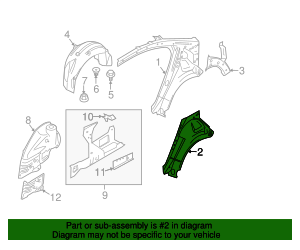 41-21-7-240-465 - Wheel arch outer rear left 2011-2016 BMW ...