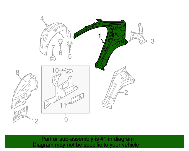 Genuine BMW 41-21-7-240-455 | Inner Panel | FREE Shipping on Most ...