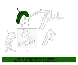 51-71-7-186-729 - Wheelhouse Liner - 2011-2016 BMW | Wholesale BMW ...