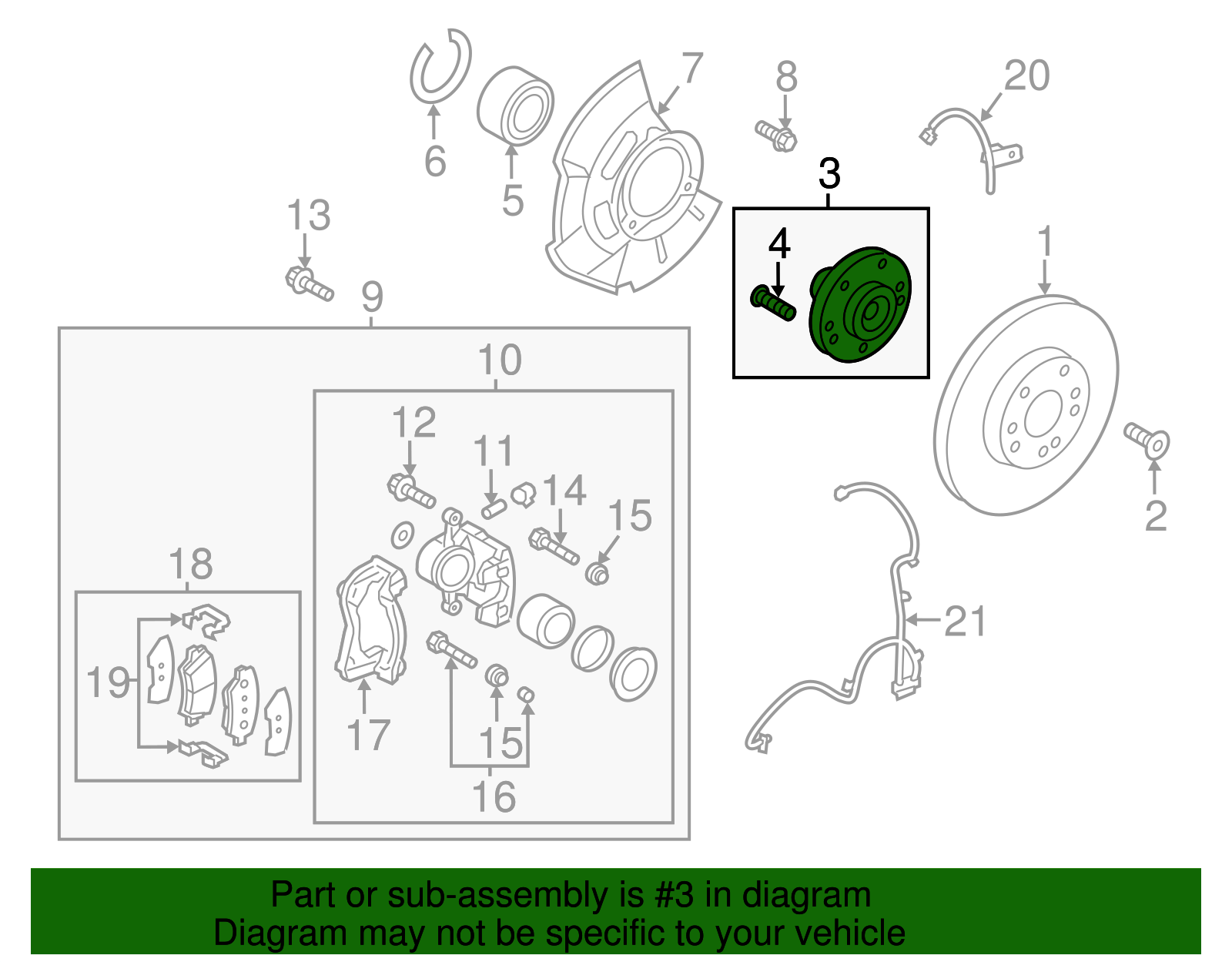 2011-2017 Hyundai Hub 51750-1P000 | Retail Performance Auto Parts