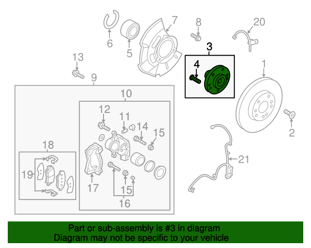 2011-2017 Hyundai Hub Assembly Front Wheel 51750-1P000 | OEM Parts Online
