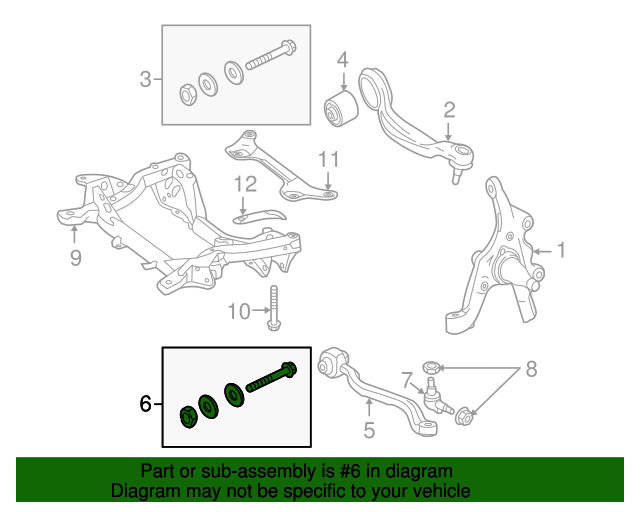 000-333-10-71 - Suspension Control Arm Bolt 2009-2018 Mercedes-Benz ...