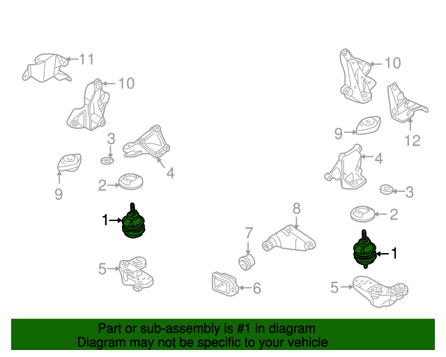 1998-2005 Volkswagen Passat Side Mount 8D0-199-379-AT | vwpartscenter