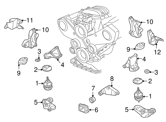 1998-2005 Volkswagen Passat Side Mount 8D0-199-379-AT | vwpartscenter
