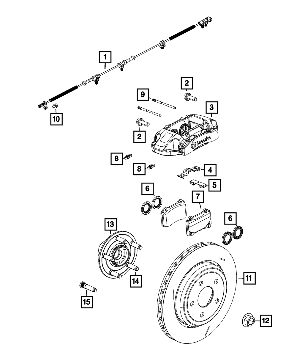 2021-2023 Dodge Disc Brake Caliper 68525320AA | Mopar eStore