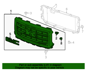 23254463 - OEM GM GRILLE GMPartsCenter.net | GM Parts Center