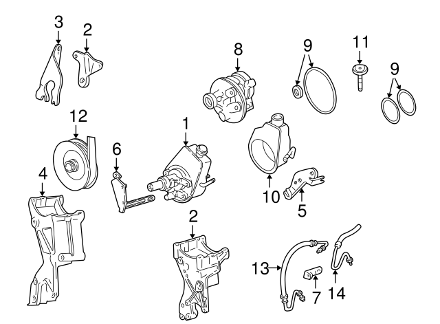 26056831 - Power Steering Gear Inlet Hose 1990-2000 GM | AwesomeParts.com