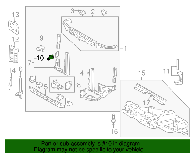 Genuine Toyota Mount Bracket part# 53878-0C020 for 2007-2022 Toyota ...