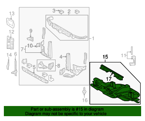 Toyota OEM Radiator Support Splash Shield Part# 51410-0C010 | OEM ...