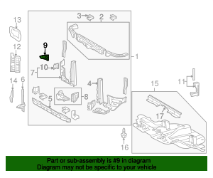 2007-2022 Toyota Mount Bracket 53258-0C010 | Toyota Parts Center