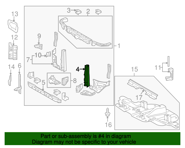 2007-2022 Toyota Reinforcement 53281-0C020 | OEM Parts Online