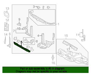 2007-2022 Toyota Cross-Member 57161-0C031 | Toyota Parts Center