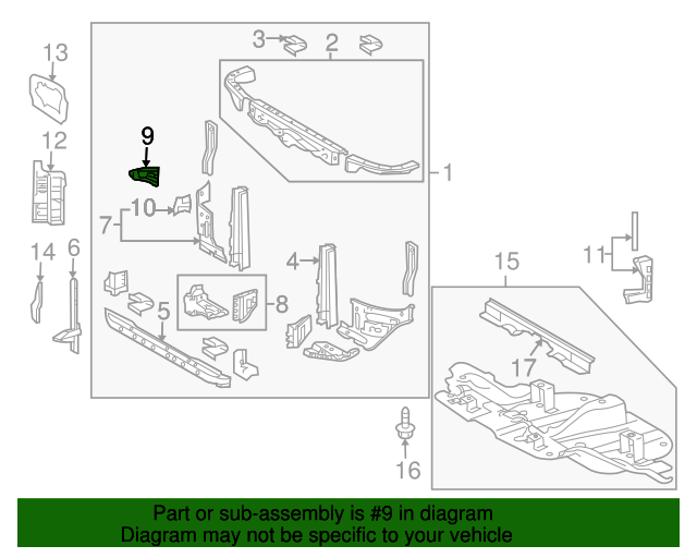 2007-2022 Toyota Mount Bracket 53257-0C020 | Toyota Parts Center