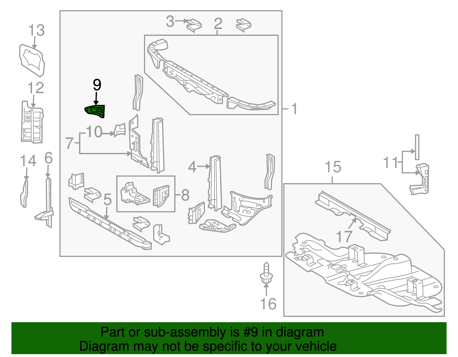 2007-2022 Toyota Mount Bracket 53257-0C020 | Toyota Parts Center
