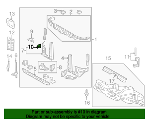 2007-2022 Toyota Mount Bracket 53877-0C030 | Toyota Parts Center