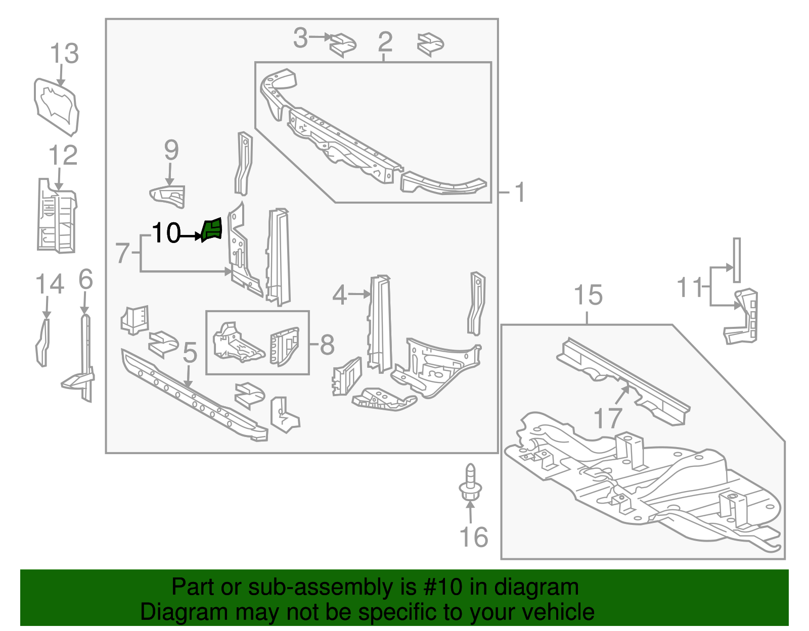 2007-2022 Toyota Mount Bracket 53877-0C030 | Toyota Parts Center