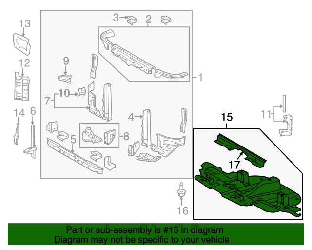 2007-2022 Toyota Radiator Support Splash Shield 51410-0C010 | OEM Parts ...