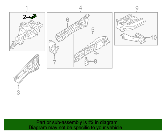 2017-2020 Mazda CX-5 Apron Assembly Bracket KB7W-53-290 | QuirkParts