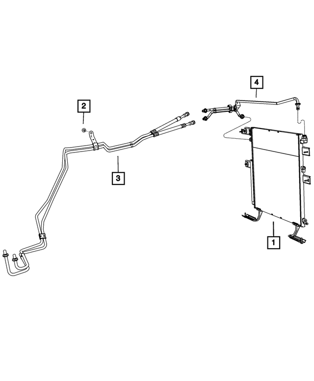 2011-2012 Ram 3500 Oil Cooler Pressure And Return Hose And Tube ...