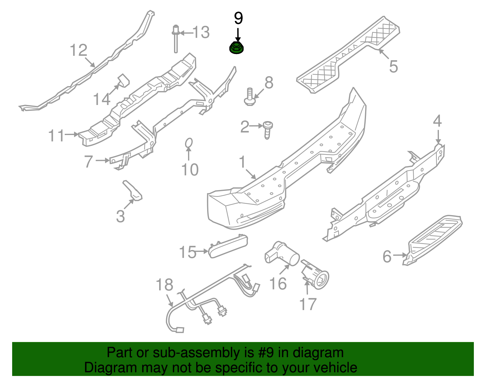 1995-2024 Nissan Sunroof Frame Nut 01225-00561 | Temecula Nissan Parts
