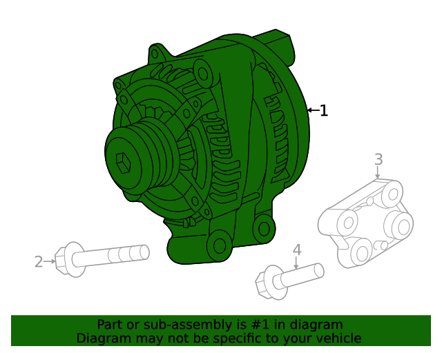 Genuine OEM Alternator Part# LR107962 Fits 2017-2022 Land Rover: Up To ...
